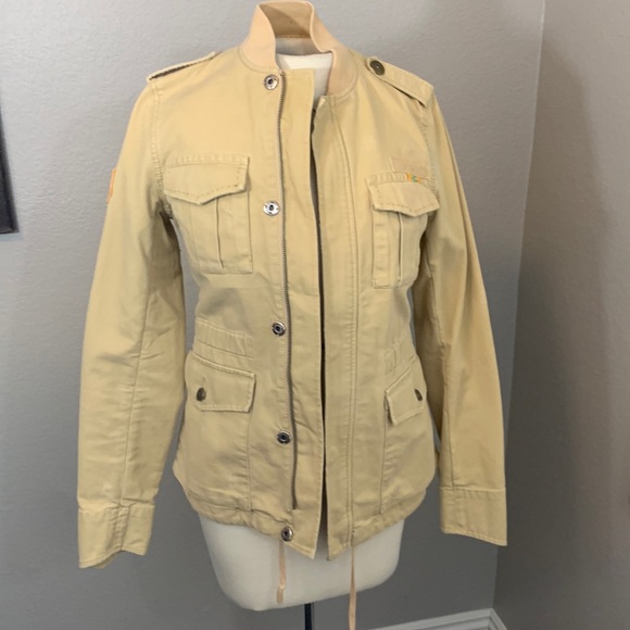 Jackets & Coats | Oxygen Required Small 10 Cotton Jacket Cute Heavy Zip ...